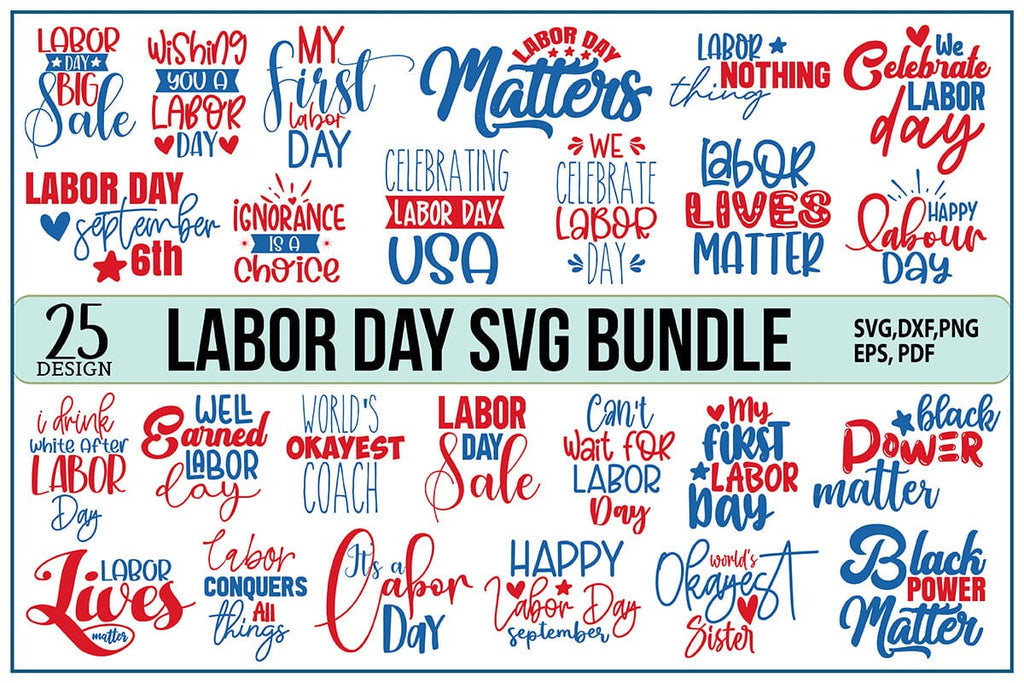 Labor Day SVG Bundle, Holiday SVG Bundle - So Fontsy