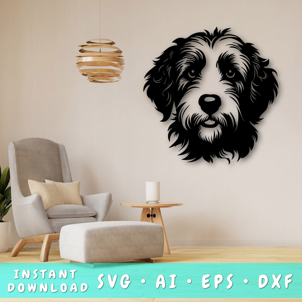 Labradoodle Laser SVG Cut File, Labradoodle Glowforge File, Labradoodle ...