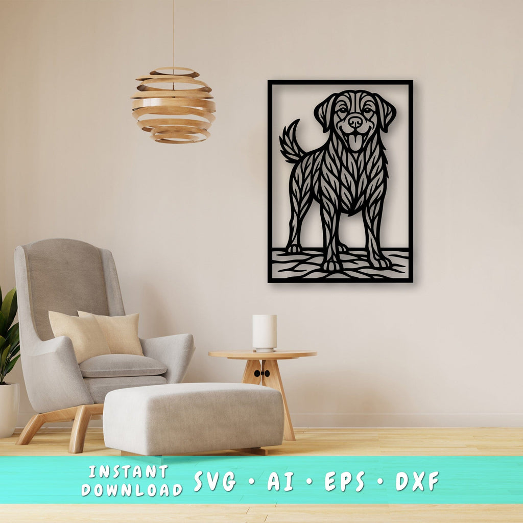 Labrador Retriever Laser SVG, Cute Dog Laser Cut, Pet Lover Design ...