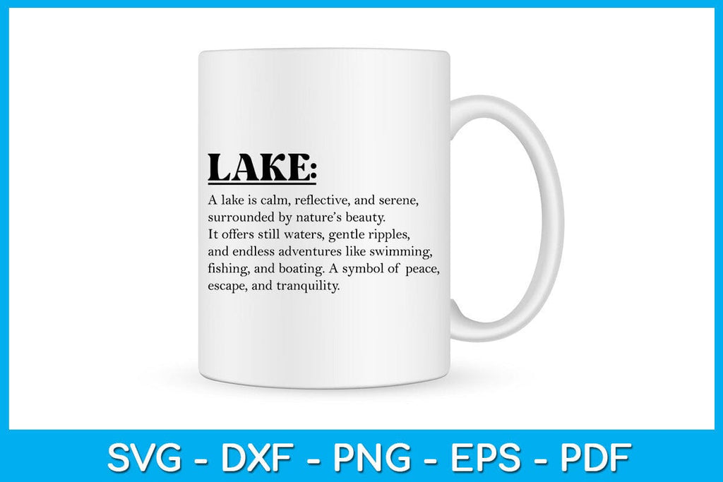 Lake Words SVG PNG PDF Cut File - So Fontsy