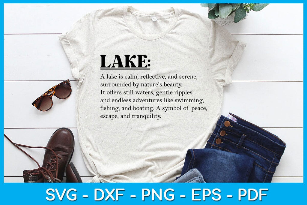 Lake Words SVG PNG PDF Cut File - So Fontsy