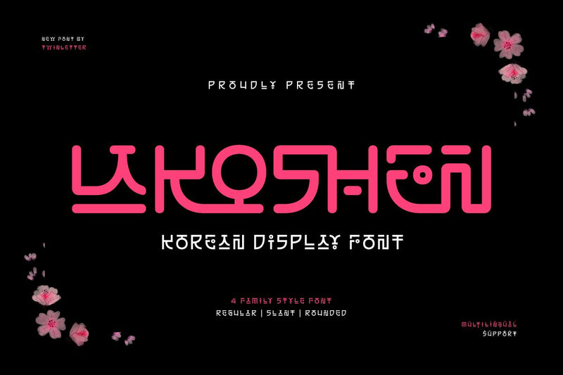 Lakoshen - Korean Style Font - So Fontsy