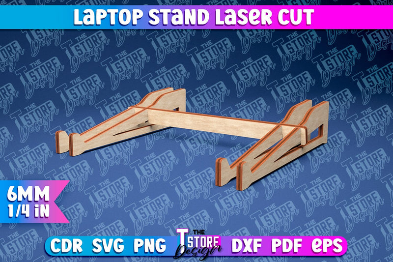 Laptop Stand Laser Cut | Stand SVG Design | CNC Files - So Fontsy