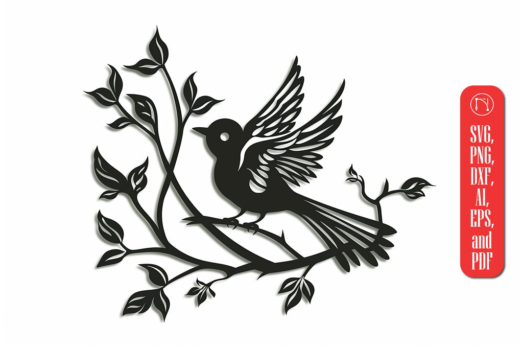 Laser Cut Bird Wall Decor - So Fontsy