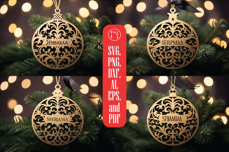 Laser Cut Christmas Personalized SVG Bundle - So Fontsy