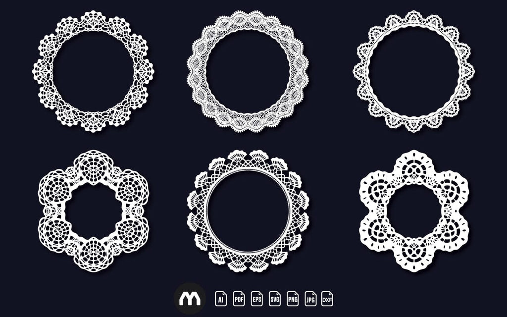 Laser Cut Decor lovely Oute Circle Bundle SVG - So Fontsy