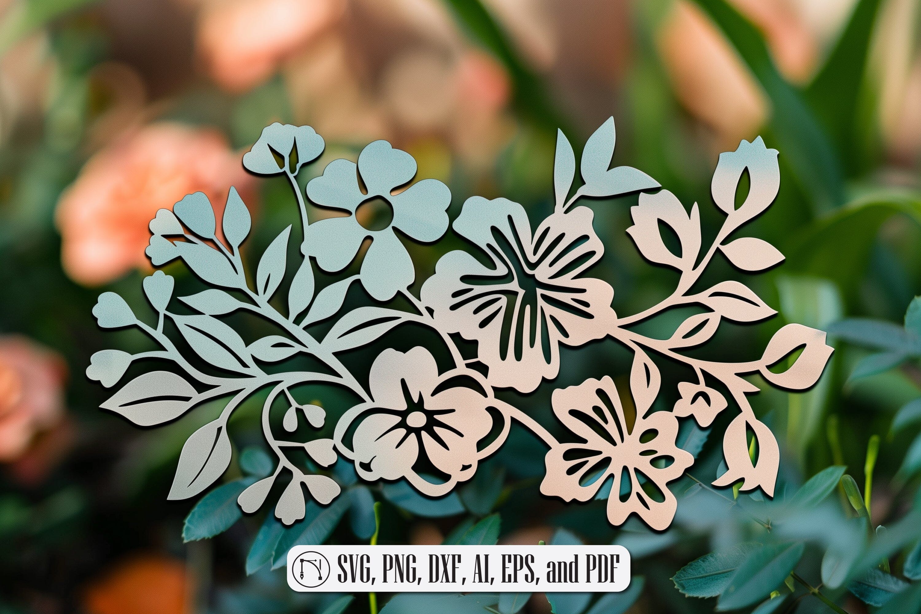 laser-cut flower SVG cut file - So Fontsy