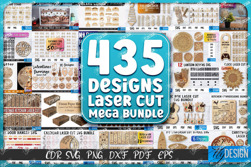Laser Cut Mega Bundle SVG | CNC Files | Engraving SVG | 435 Designs ...