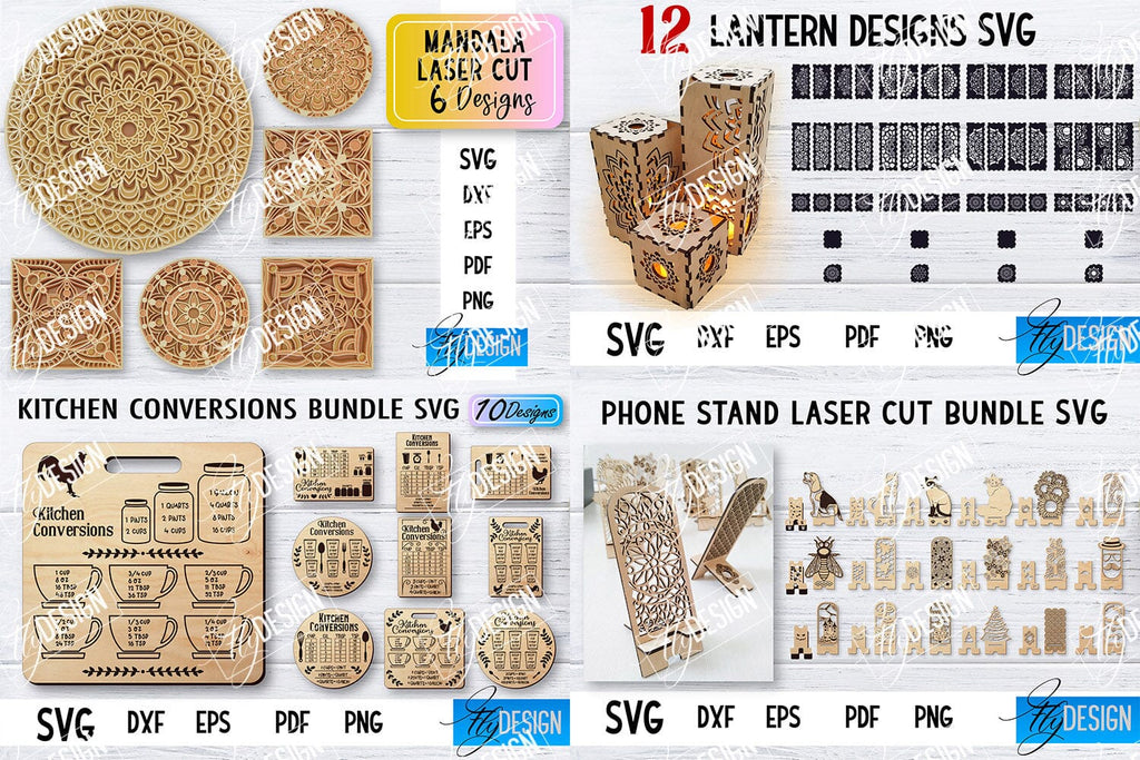 Laser Cut Mega Bundle SVG | CNC Files | Engraving SVG | 435 Designs ...
