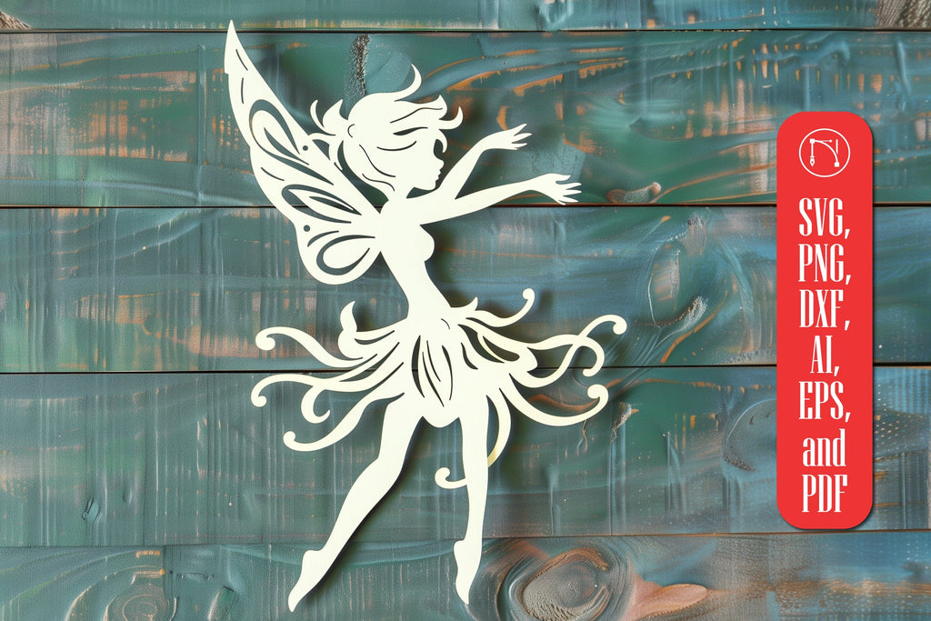 Laser Cut Wood Fairy SVG cut file - So Fontsy