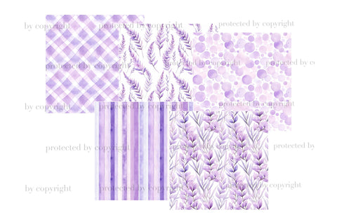 Lavender Digital Paper | Lilac Seamless Pattern - So Fontsy