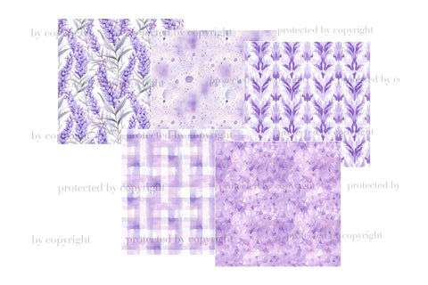 Lavender Digital Paper | Lilac Seamless Pattern - So Fontsy