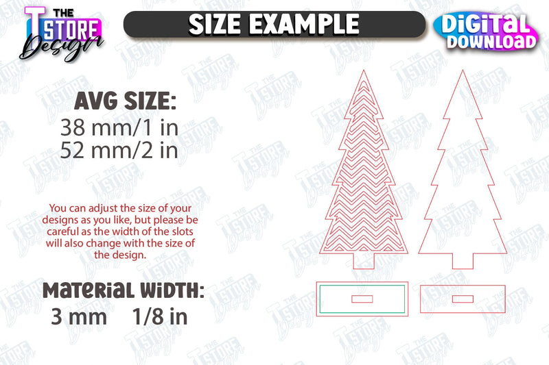Layered Christmas Tree Laser Cut Bundle | Christmas Decorations ...