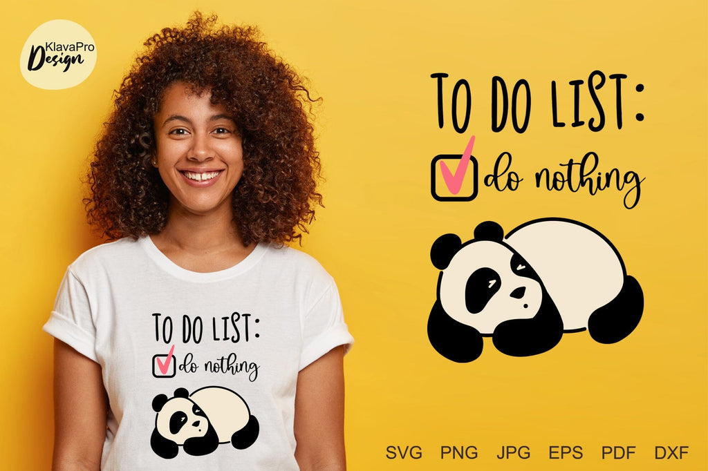 lazy clipart | Funny Lazy Panda layered SVG - So Fontsy