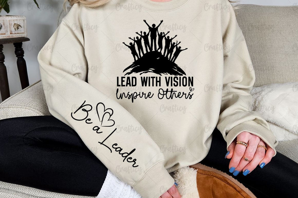 Lead with Vision Inspire Others Sleeve SVG Design - So Fontsy