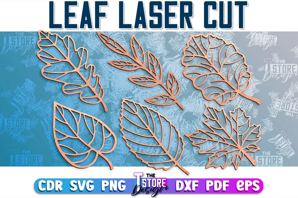 Leaf Laser Cut Design | Floral Laser Cut SVG Design | CNC File - So Fontsy