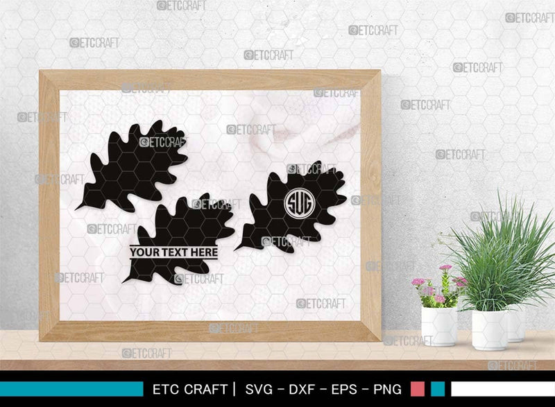 Leaf Monogram, Leaf Silhouette, Leaf SVG, Plants Svg, Leaves Svg ...