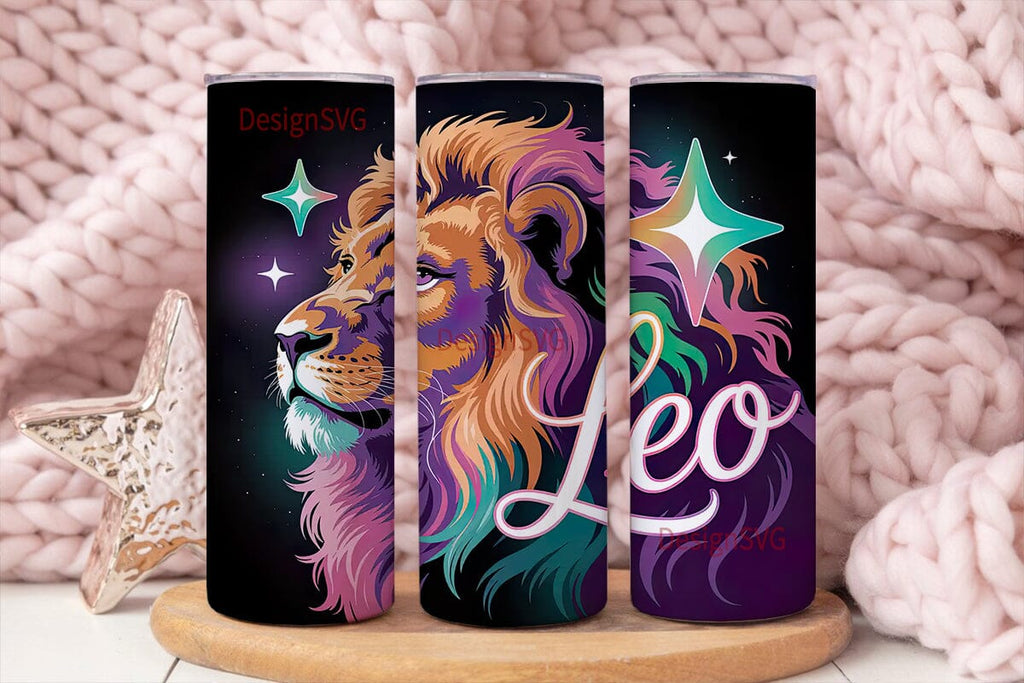 Leo Zodiac Lion 20oz Tumbler Wrap - So Fontsy