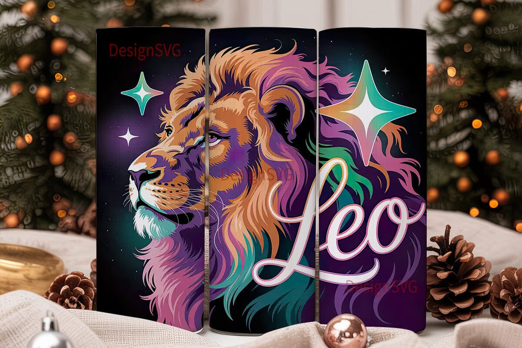 Leo Zodiac Lion 20oz Tumbler Wrap - So Fontsy