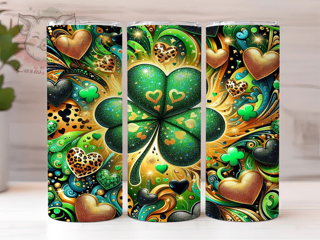 Leopard Clover Patrick Tumbler, Shamrock Pattern, St Patrick’s Day ...