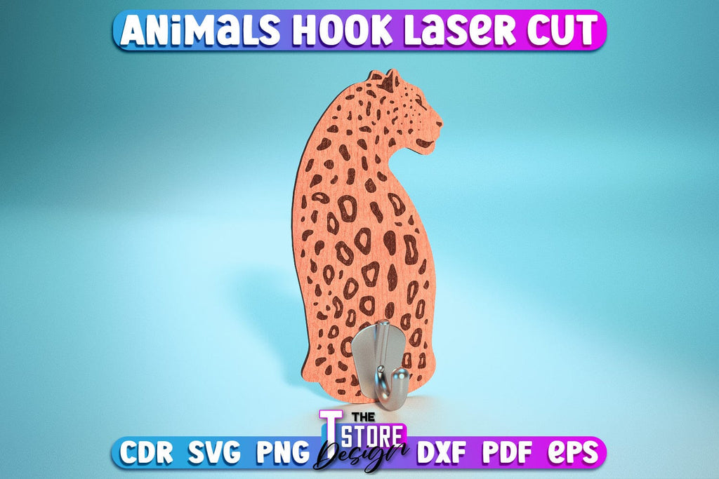 Leopard Hook Laser Cut | Home Design | Wooden Animals Hook | CNC File ...