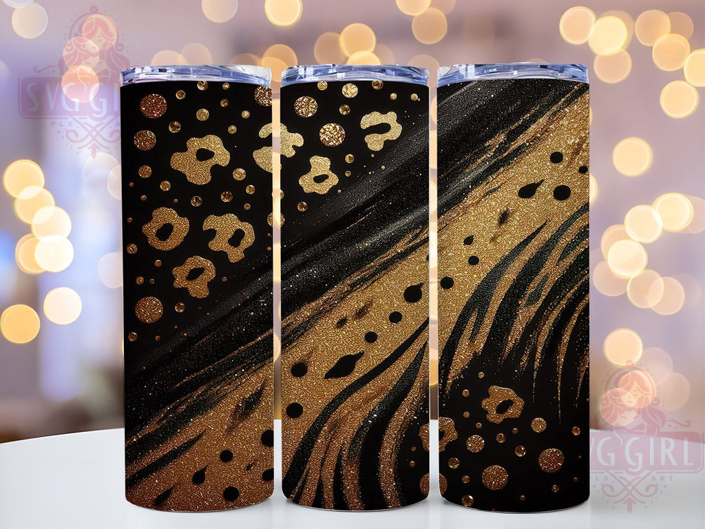 Leopard Tumbler, Ombre Glitter Design, 20oz Tumbler PNG, Animal Print Tumbler, Fashionable ...