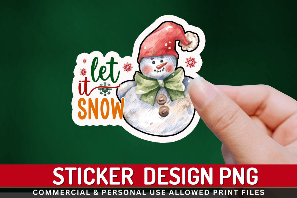 Let it snow Stickers Design - So Fontsy