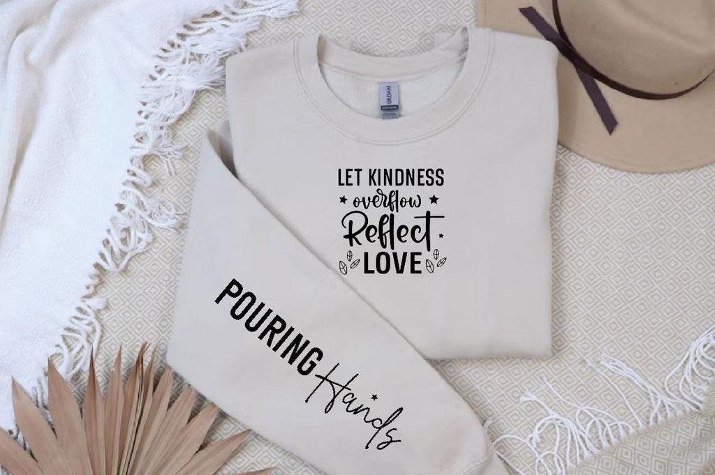 Let kindness overflow reflect love Sleeve SVG Design, Christian Sleeve ...