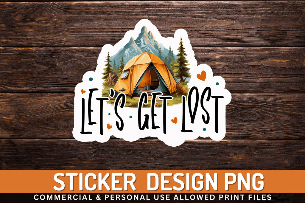 Lets get lost Sticker Design - So Fontsy