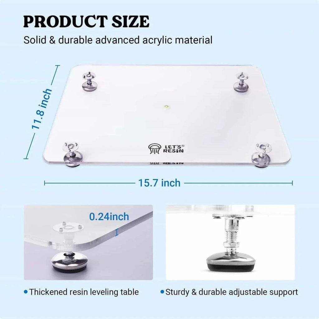 Let's Resin Adjustable Leveling Table & Silicone Mat - So Fontsy