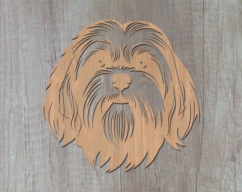 Lhasa Apso Laser SVG Cut File, Lhasa Apso Glowforge File, Lhasa Apso ...