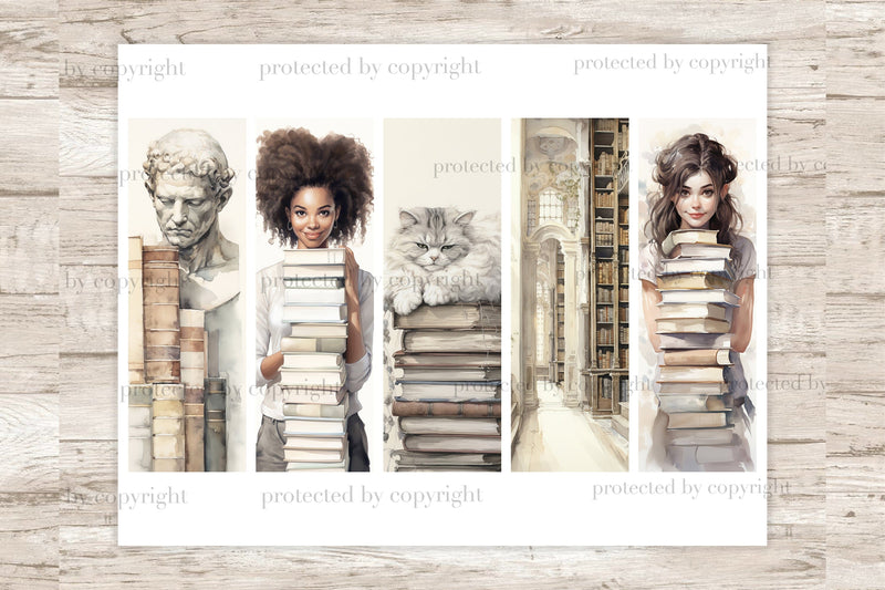 Library Bookmarks Printable | Book Lover Bookmarks - So Fontsy