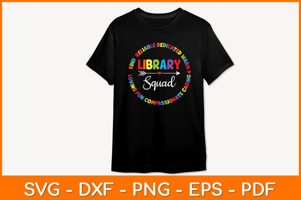 Library Squad Funny School Librarian Svg File - So Fontsy