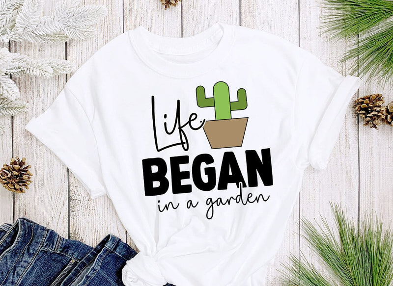 Life Began in a Garden SVG - So Fontsy