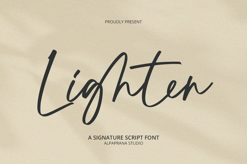 Lighten - Handwritten Script Font - So Fontsy