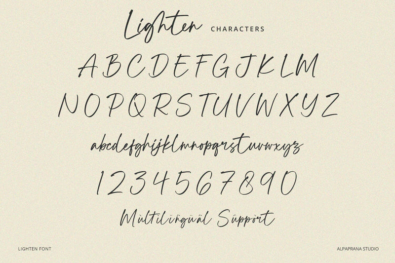 Lighten - Handwritten Script Font - So Fontsy