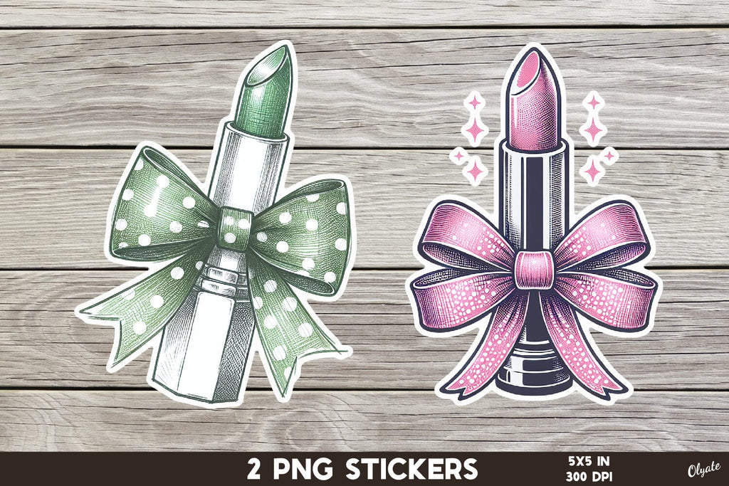 Lipstick Sticker PNG. Beauty Sticker Printable PNG - So Fontsy