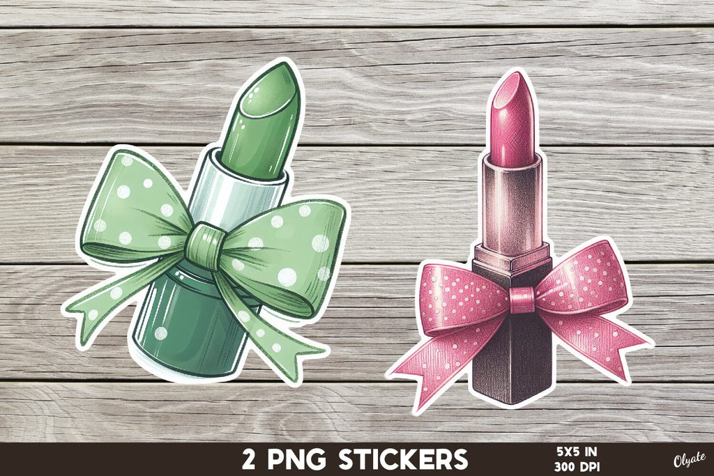 Lipstick Sticker PNG. Makeup Sticker Printable PNG - So Fontsy