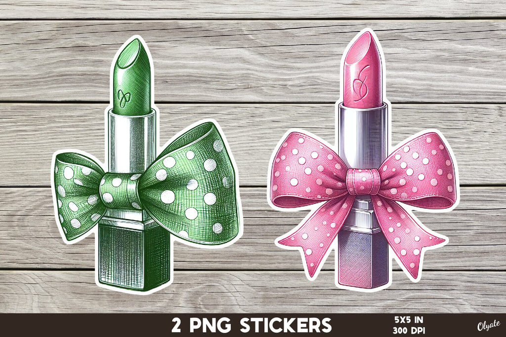Lipstick Sticker PNG. Makeup Sticker Printable - So Fontsy