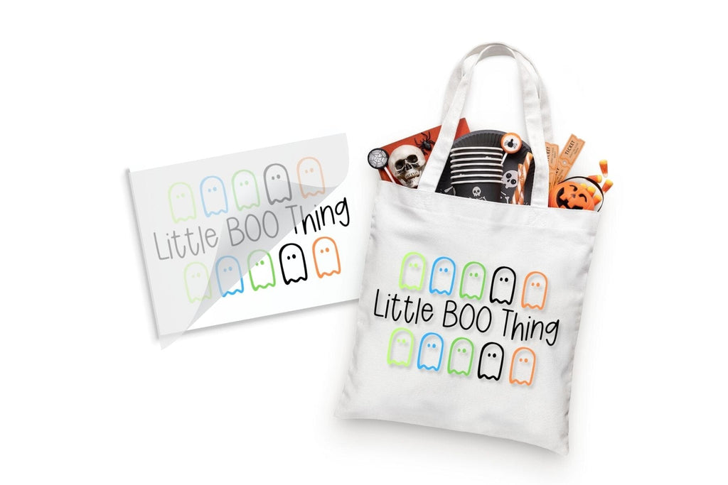 Little Boo Thing Boy DTF Heat Transfer for Halloween Apparel - So Fontsy
