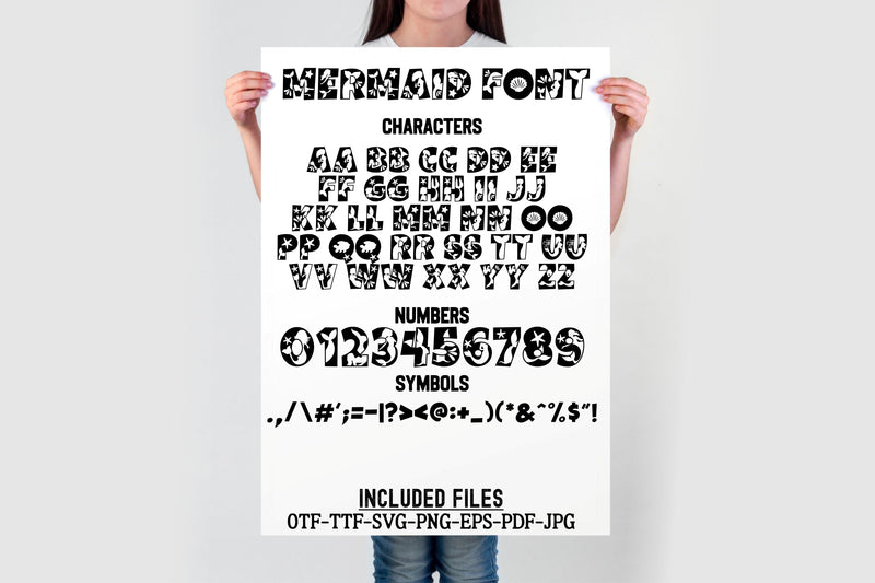 Little Mermaid Font - Mermaid Alphabet SVG OTF TTF - So Fontsy