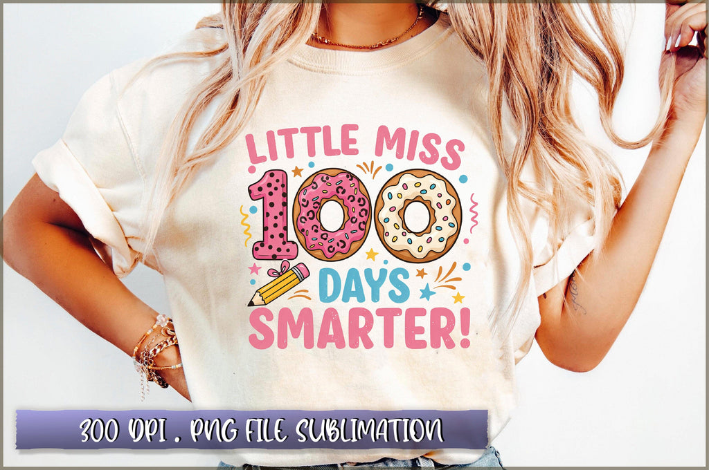 Little Miss 100 Days Smarter Sublimation - So Fontsy