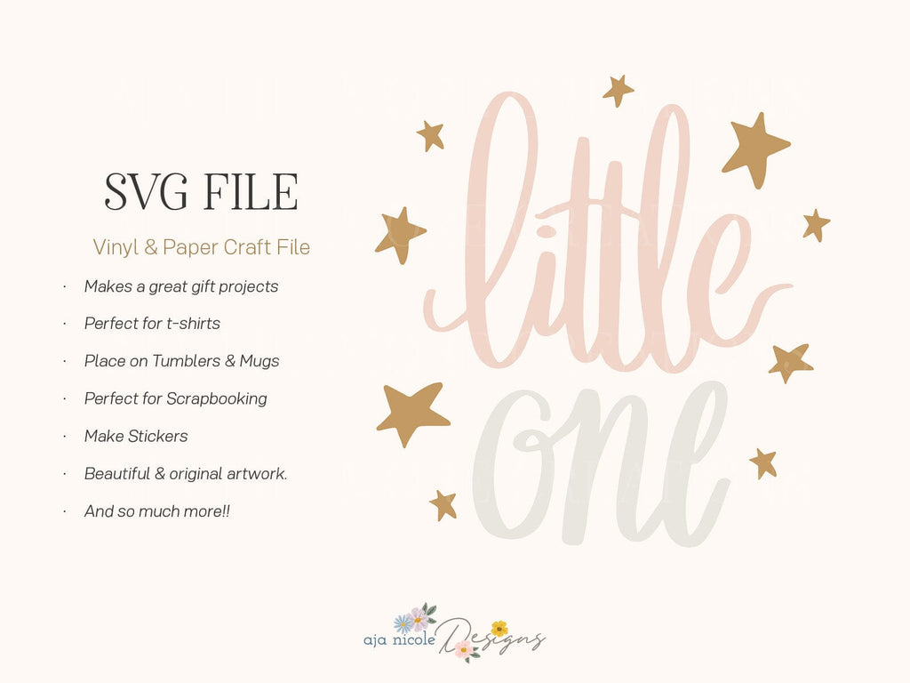 Little One Baby SVG Cut File - So Fontsy