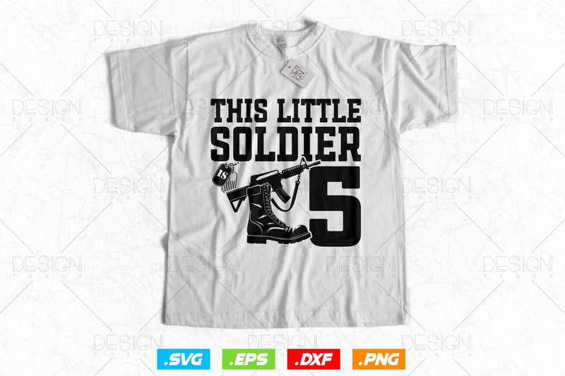 Little Soldier Birthday Svg Png, Military Svg, Soldier Birthday Kids ...