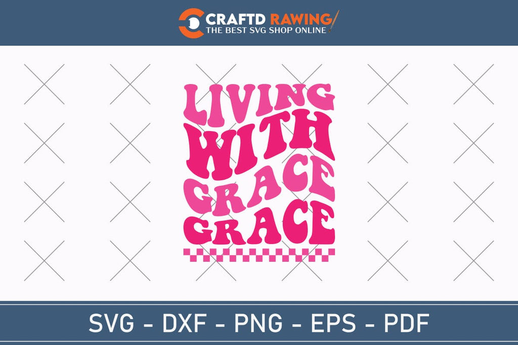 Living With Grace Grace Breast Cancer SVG, Pink Awareness Ribbon Svg, Heal Cancer Svg, Cancer ...