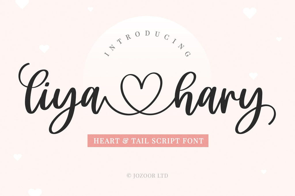 Liya Hary - Lovely Heart Script Font - So Fontsy