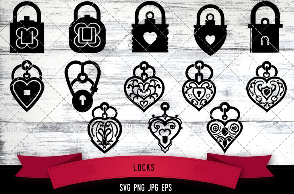 Locks Vector Bundle - JPG, SVG, PNG, EPS - Digital Download with ...