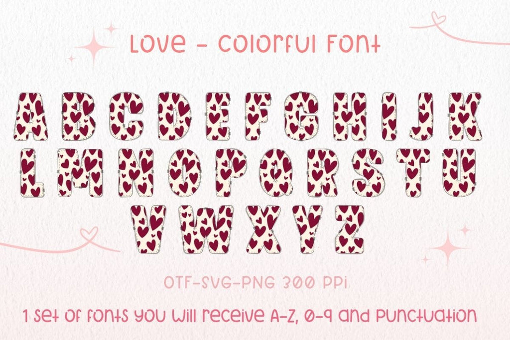Love - Color Font - So Fontsy