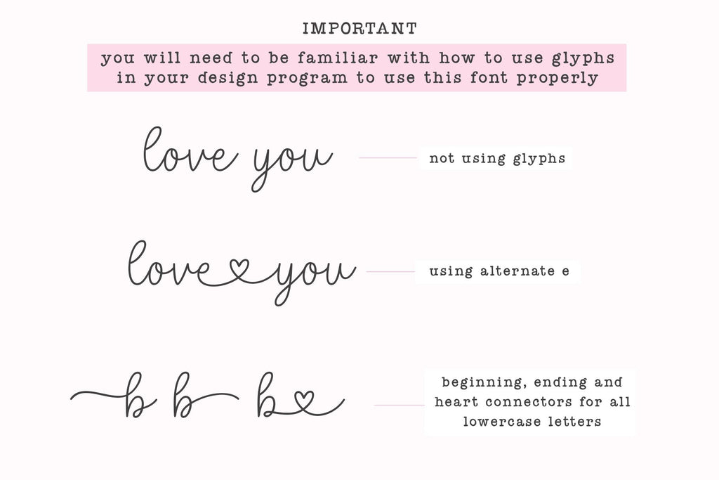 Love Ever - Heart Swash Script Font - So Fontsy