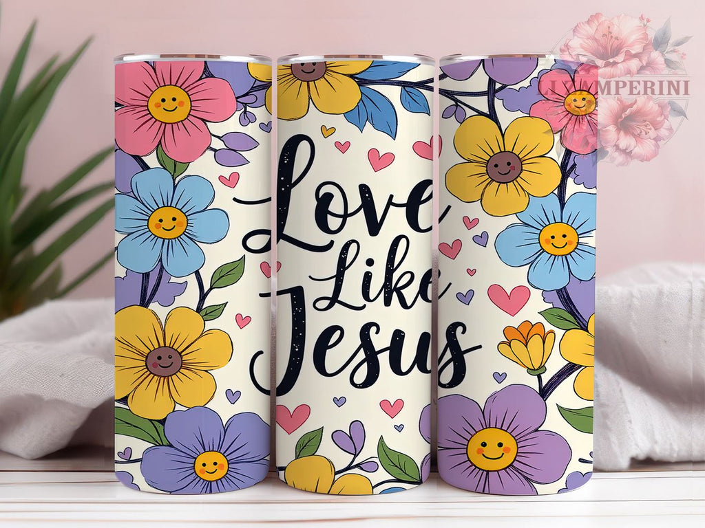 Love Like Jesus 20oz Tumbler Wrap PNG, Christian Tumbler PNG ...